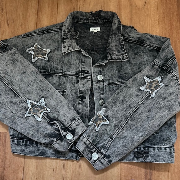 POL | Jackets & Coats | Unique Dark Washed Jean Jacket Pol | Poshmark